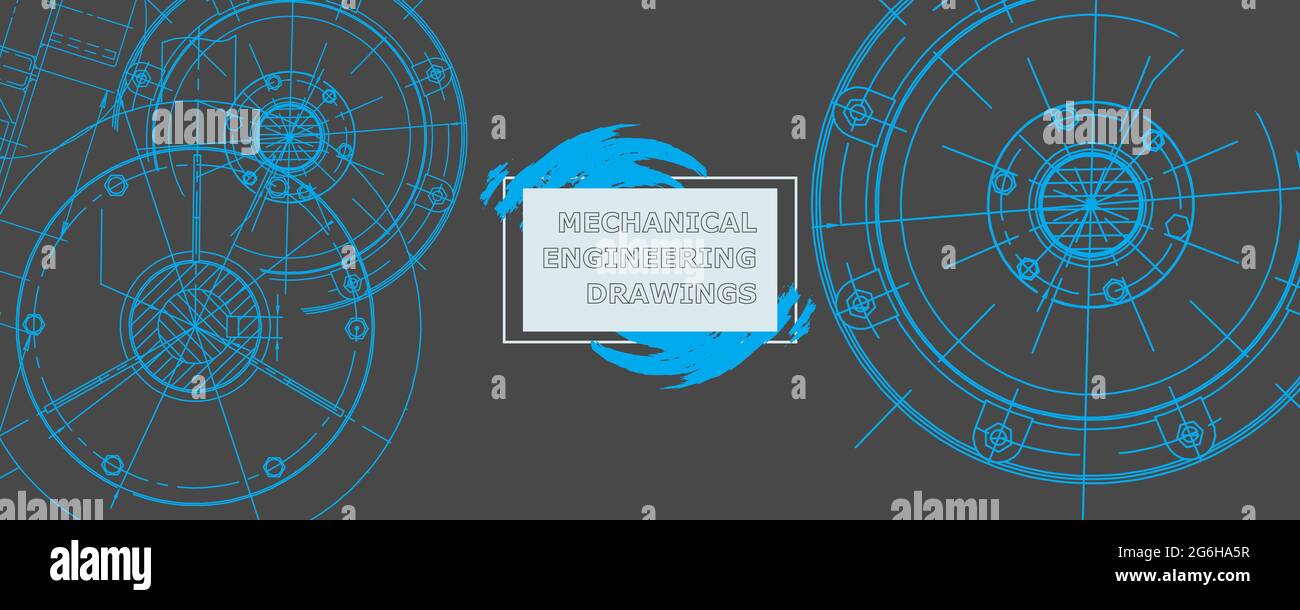 Mechanical engineering drawing. Abstract drawing. Engineering ...