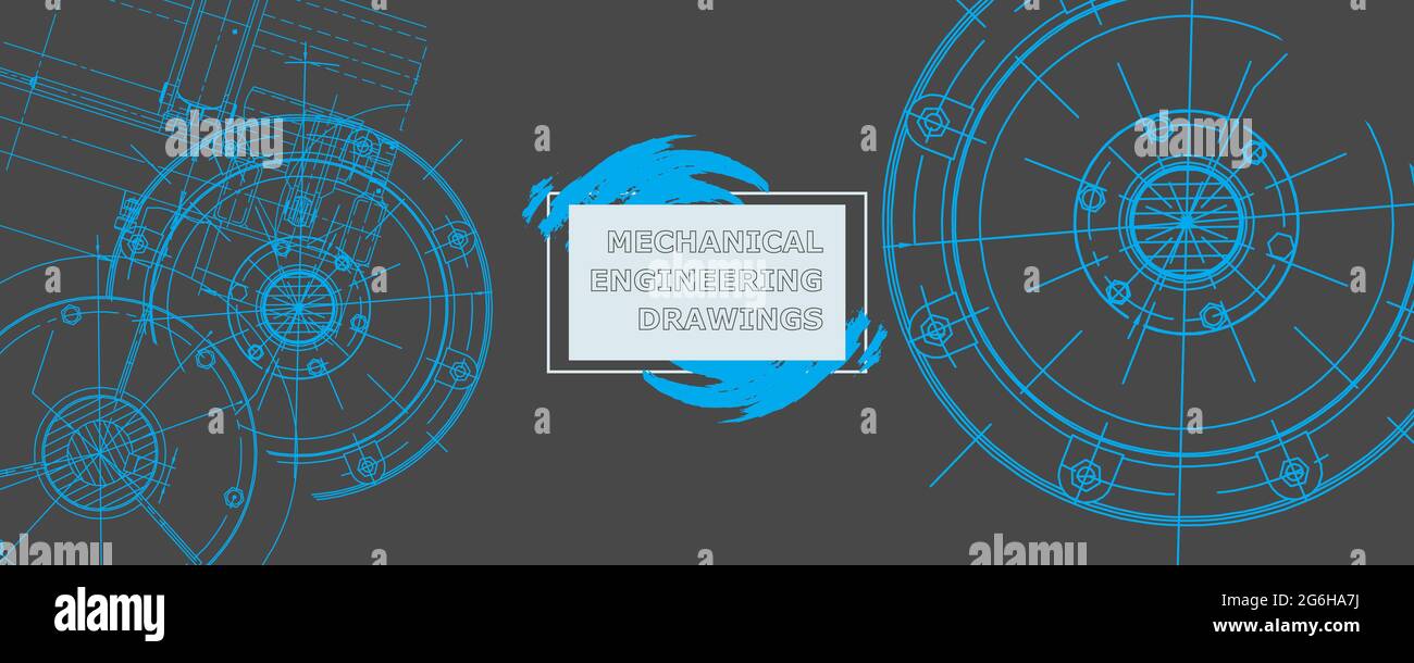 Mechanical engineering drawing. Abstract drawing. Engineering ...