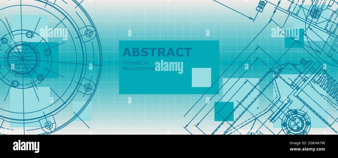 Mechanical engineering drawing. Abstract drawing. Engineering ...