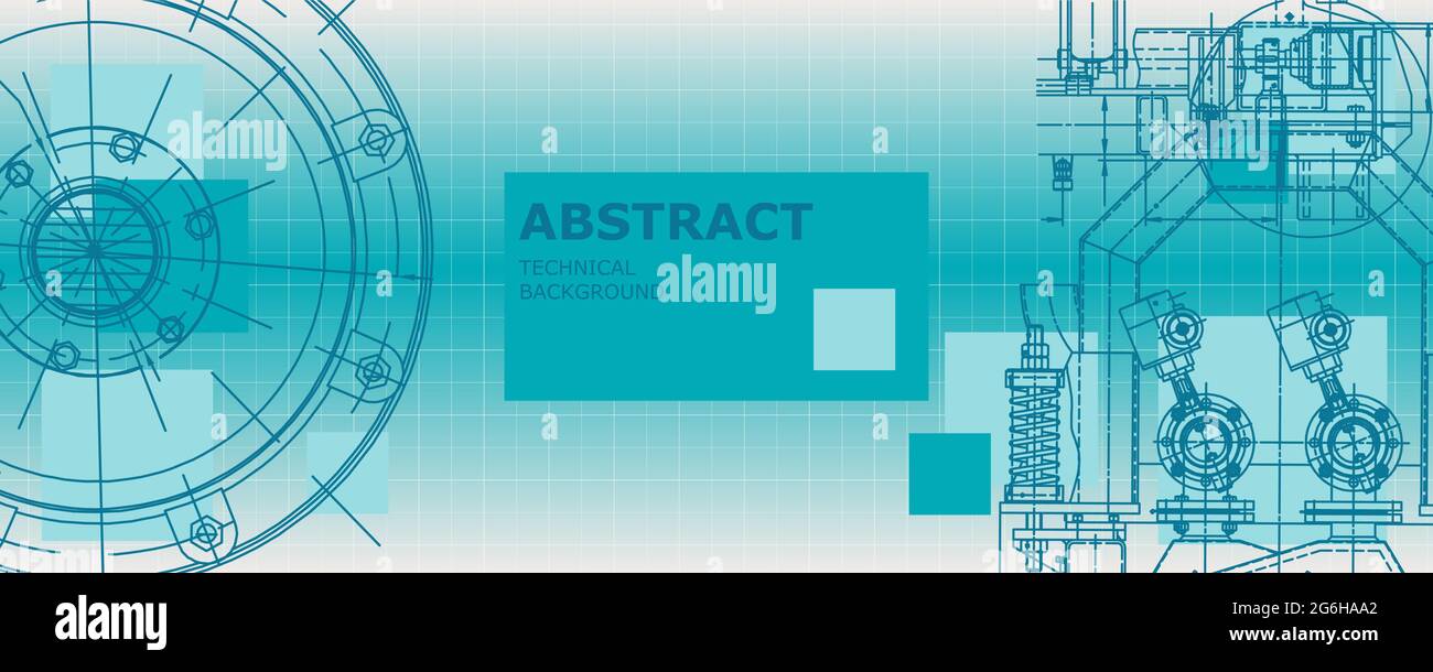 Mechanical engineering drawing. Abstract drawing. Engineering ...