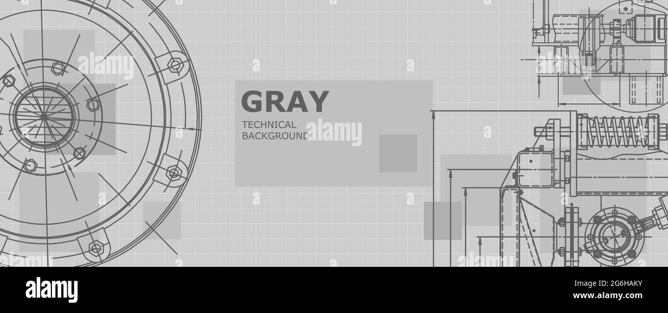 Mechanical engineering drawing. Abstract drawing. Engineering ...