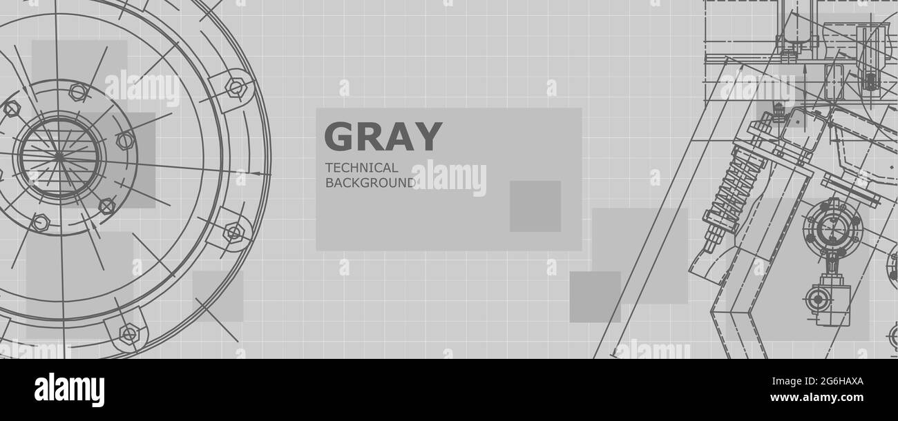 Mechanical engineering drawing. Abstract drawing. Engineering ...