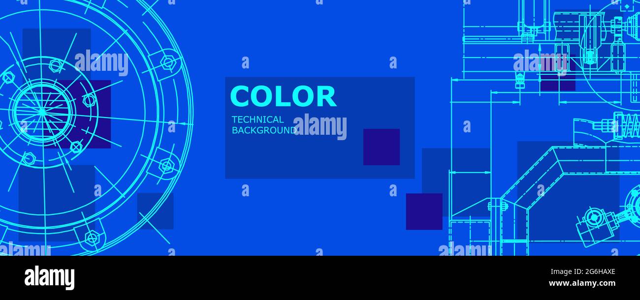 Mechanical engineering drawing. Abstract drawing. Engineering ...