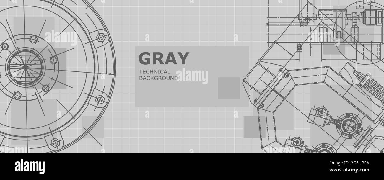 Mechanical engineering drawing. Abstract drawing. Engineering ...
