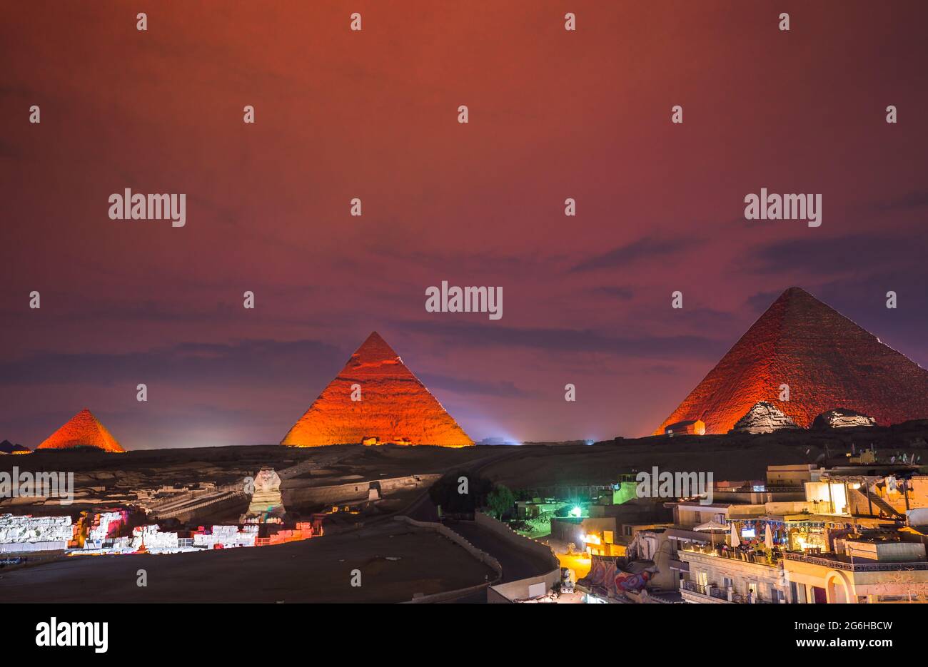 Egyptian pyramid sunset background hi-res stock photography and images ...