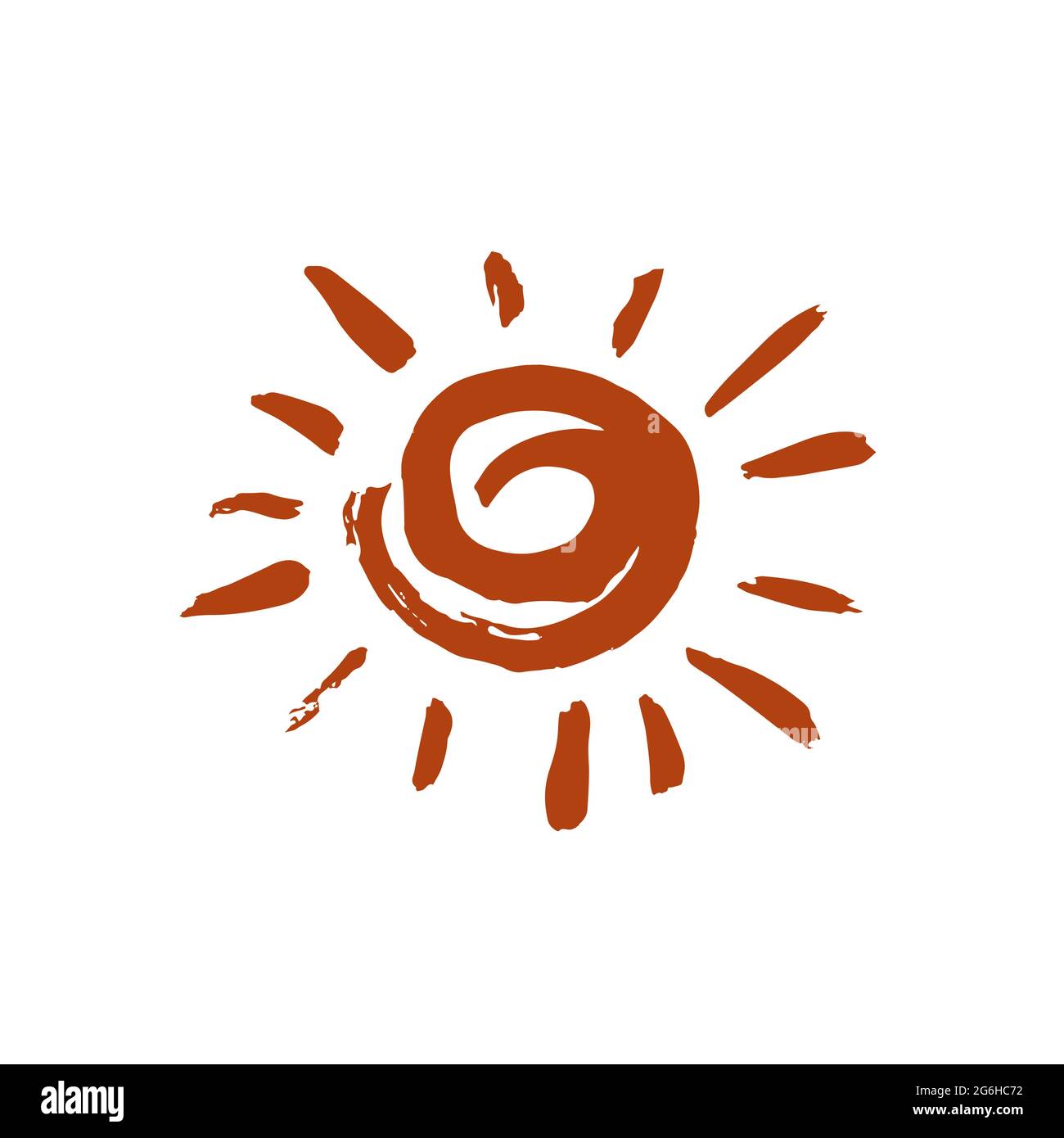 Doodle grunge style icon. Hand drawing paint, brush drawing. Isolated ...