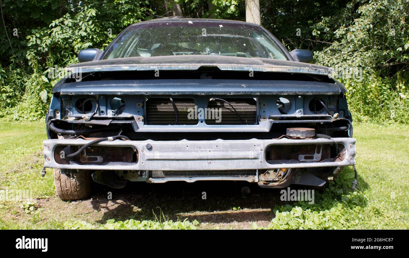 A Front View of a Car Being Used for Recycling Stock Photo - Alamy