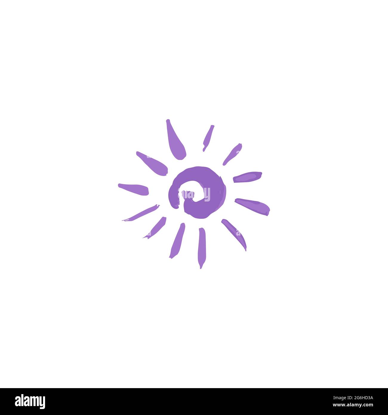 Hand drawing paint, brush drawing. Isolated on a white background ...