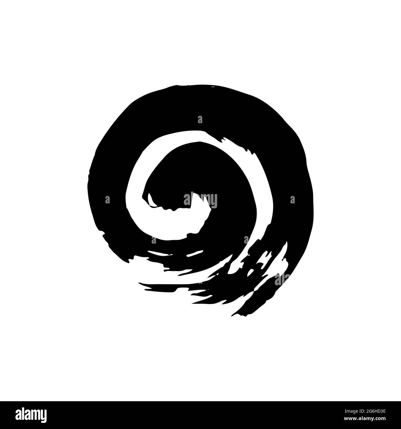 Hand drawing paint, brush drawing. Isolated on a white background ...