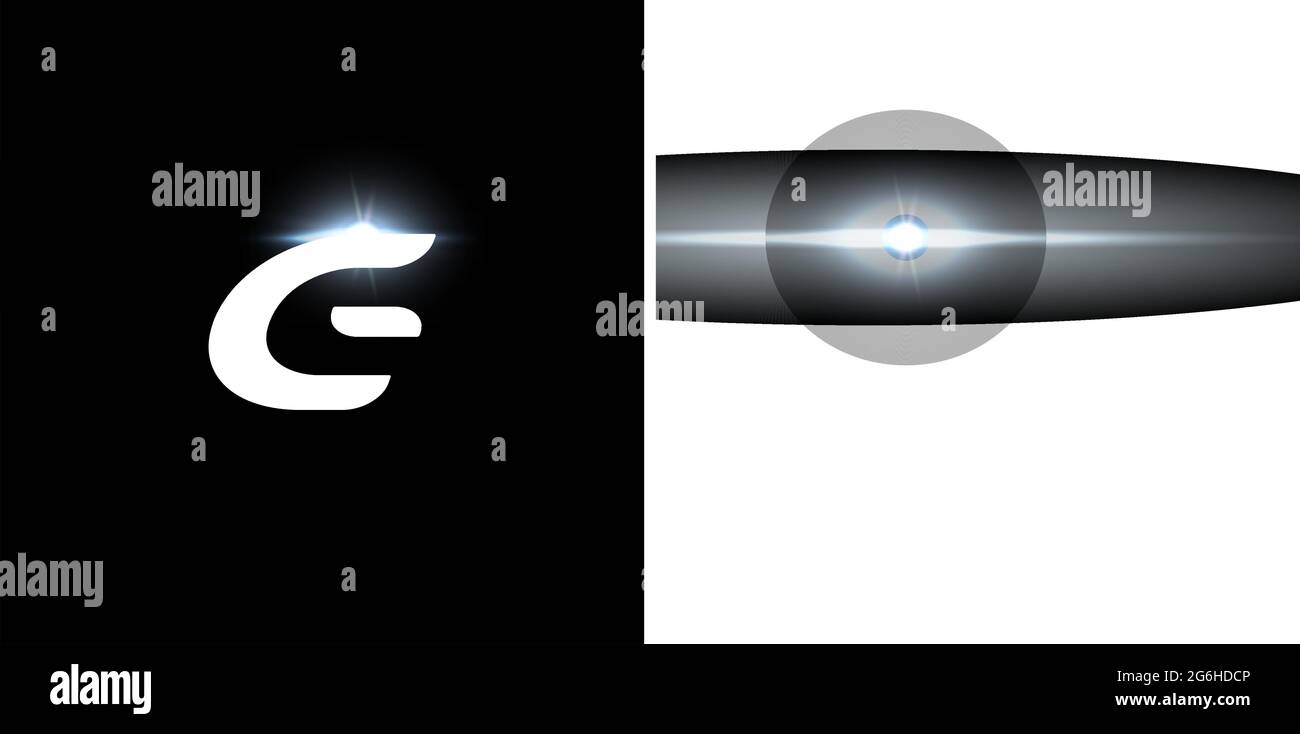 G letter logo, bold italic letter for automotive, speed race, sport ...