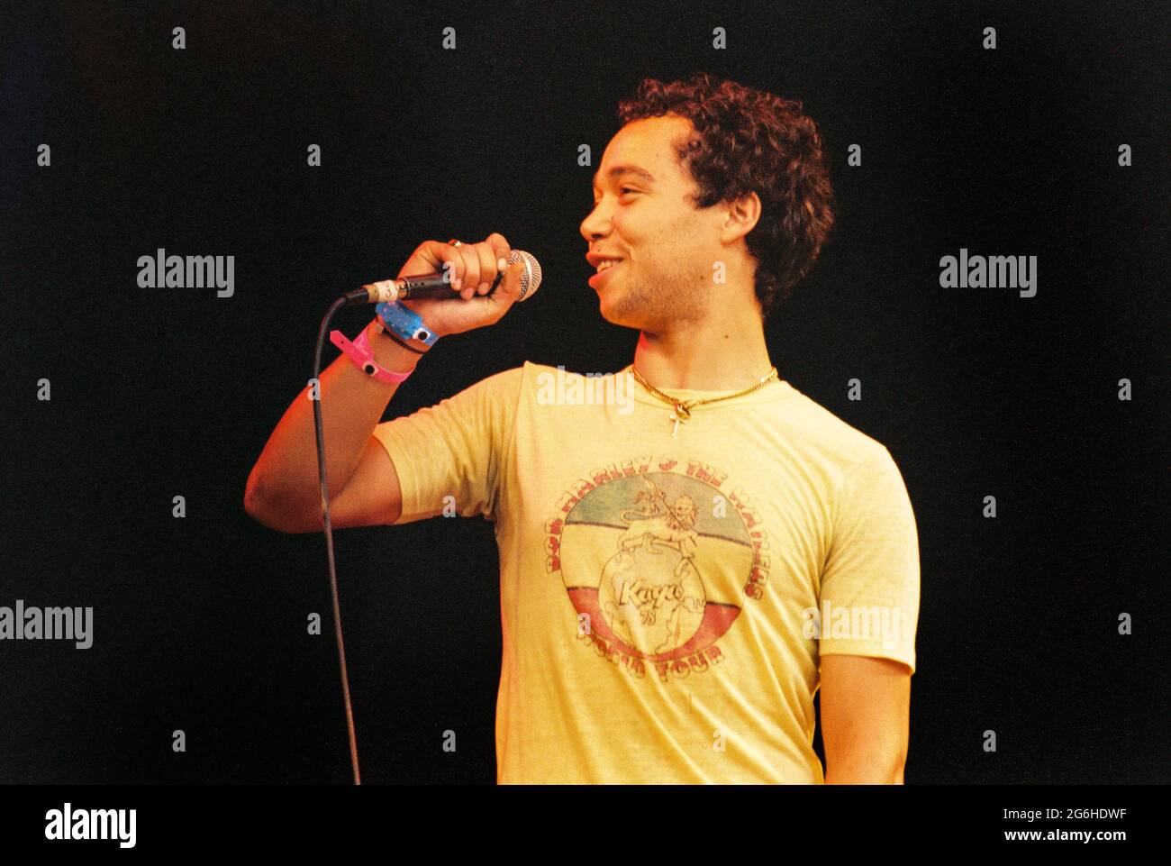 Finley Quaye performing at the Glastonbury Festival 1998, Somerset ...