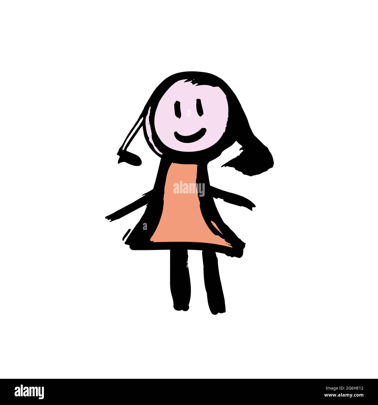 Girl Stick Figure Outline