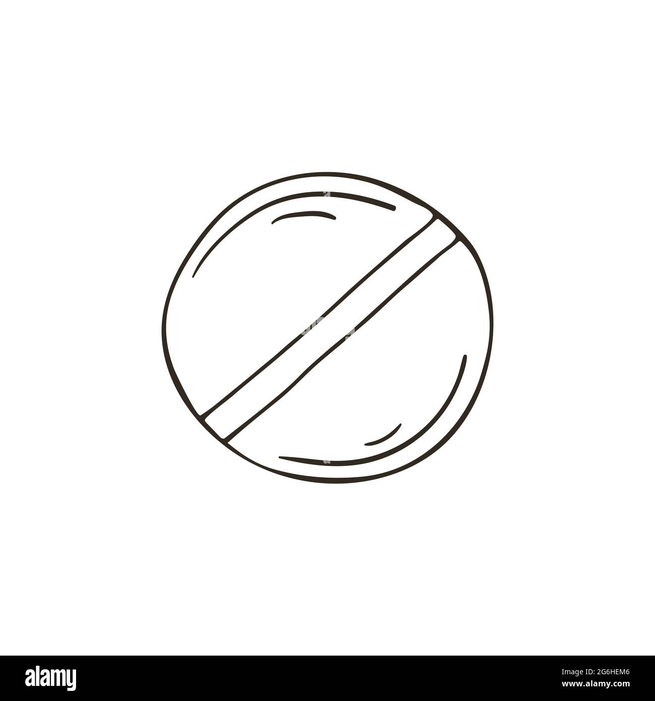 Contour Medical icon. Vector illustration in hand draw style. Isolated ...