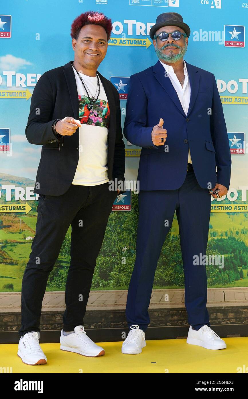 Cuban singer Francisco Pancho Cespedes and his son attend to premiere ...