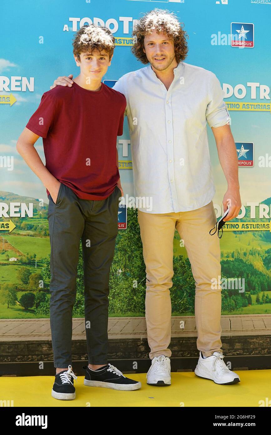 Spanish singer Daniel Diges and his son attend to premiere film of 'A ...