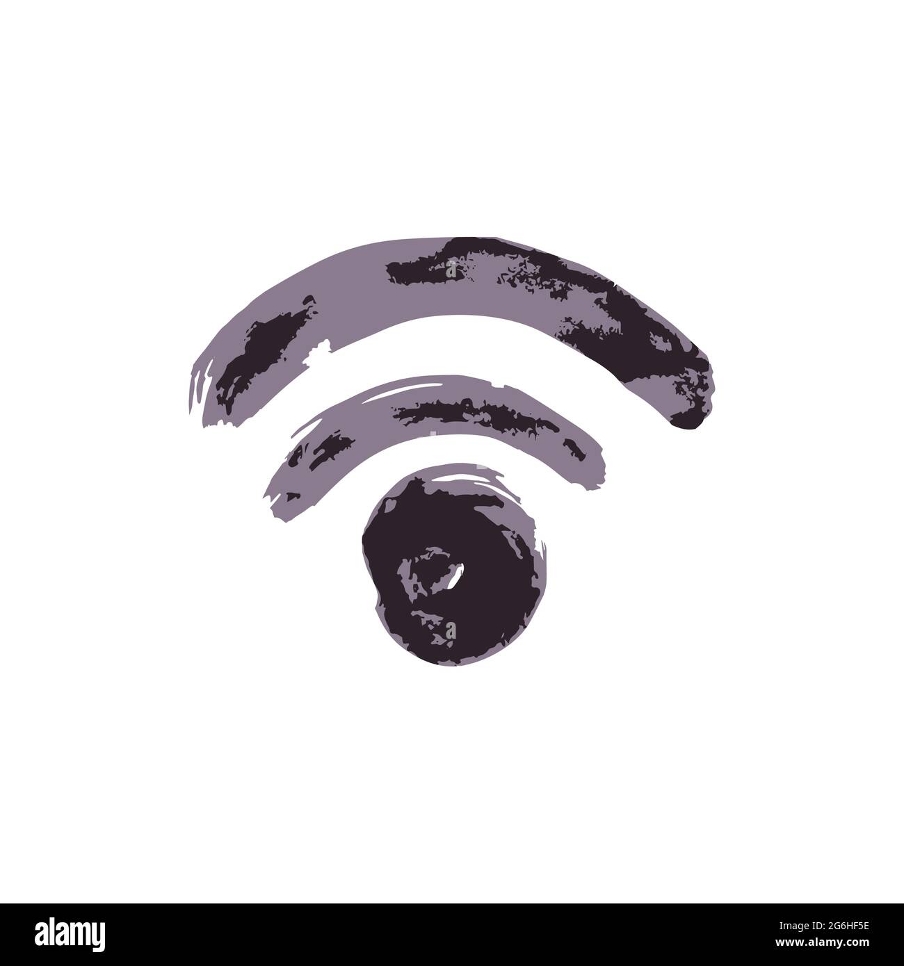 Hand drawing paint, brush drawing. Isolated on a white background ...