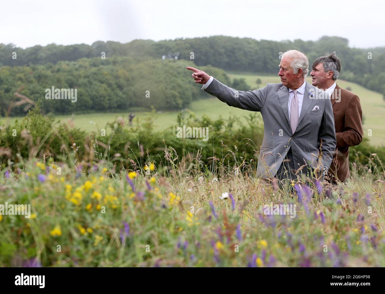 The Prince of Wales (left) with Poet Laureate, Simon Armitage, during a ...