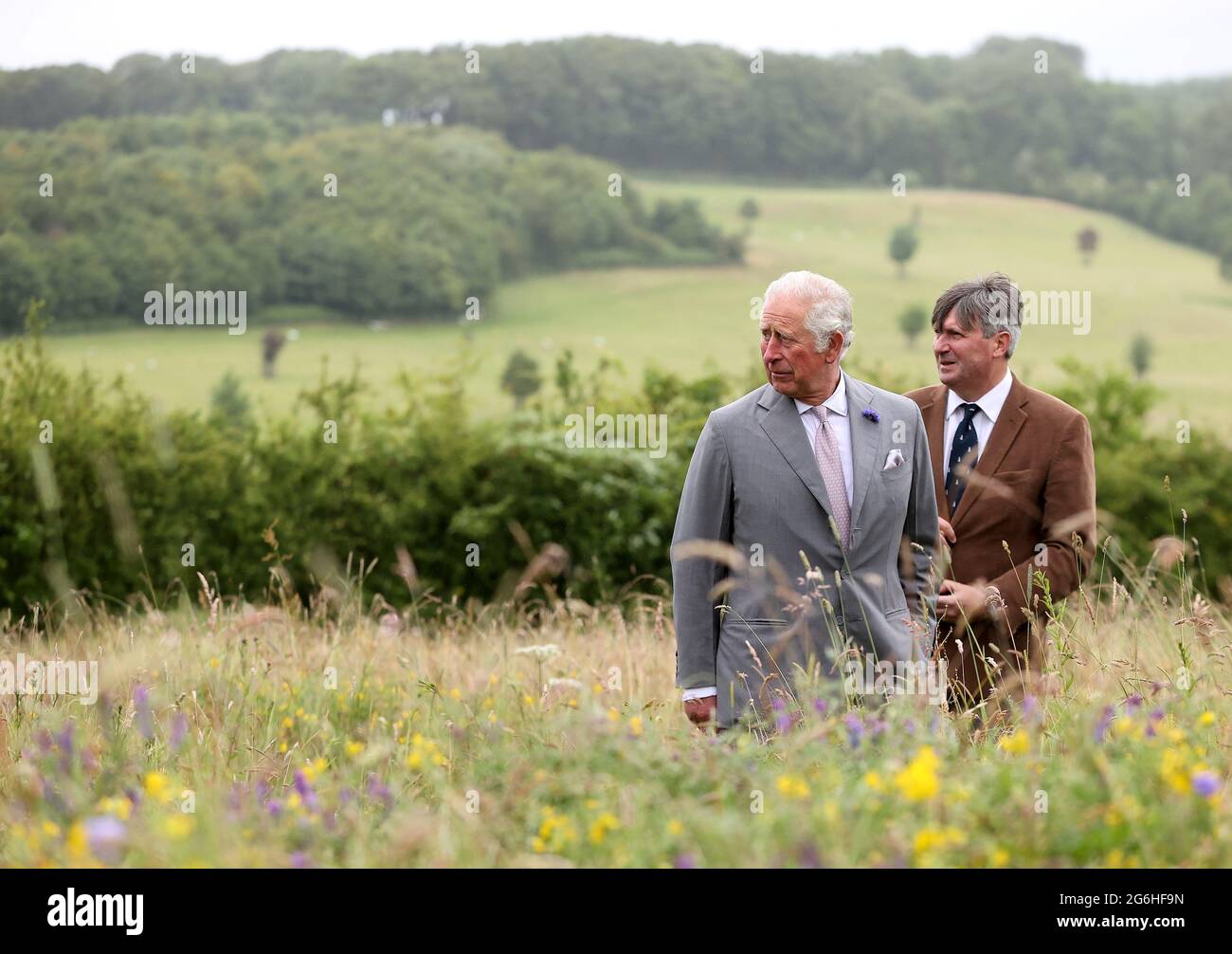 The Prince of Wales (left) with Poet Laureate, Simon Armitage, during a ...