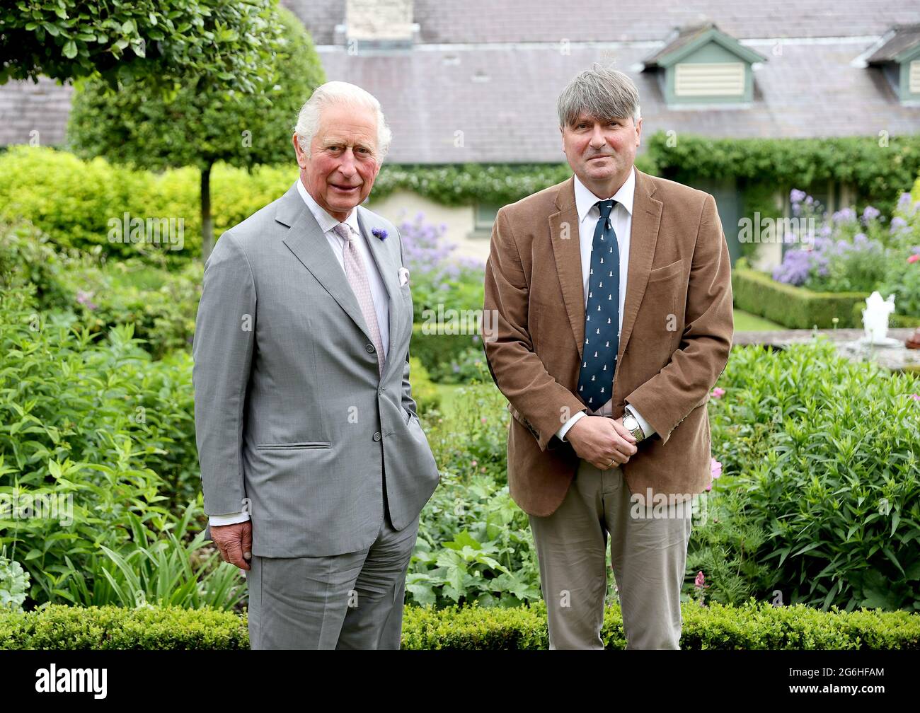 The Prince of Wales (left) with Poet Laureate, Simon Armitage, during a ...