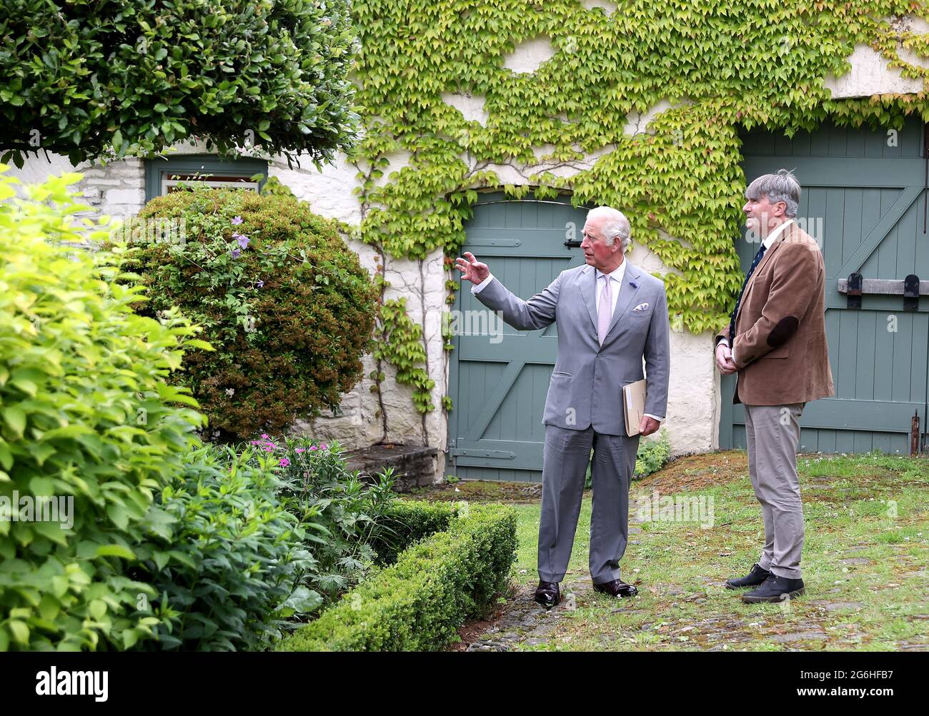 The Prince of Wales (left) with Poet Laureate, Simon Armitage, during a ...