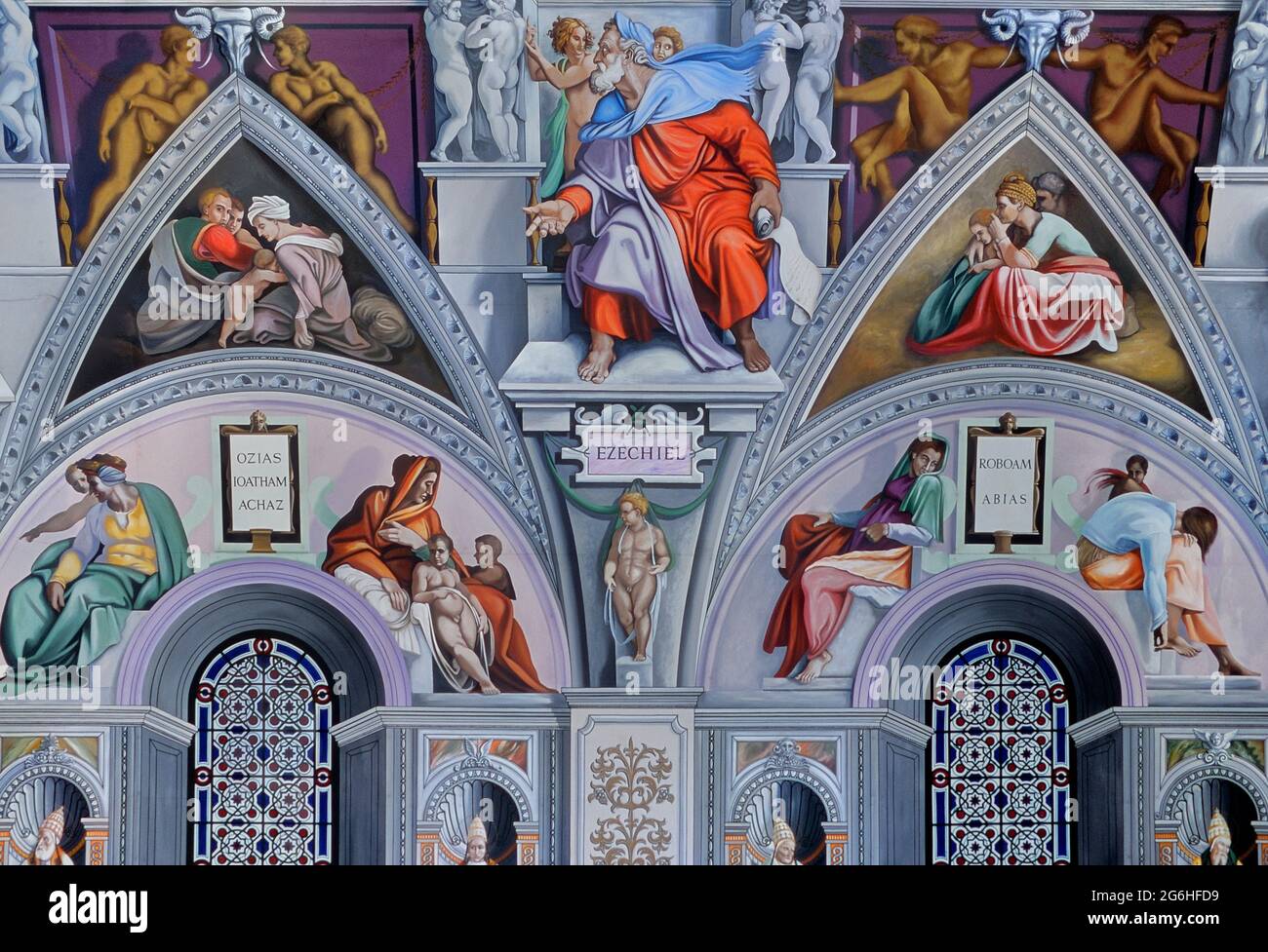 Reproduction of the "Sistine Chapel" ceiling in the Church of the ...