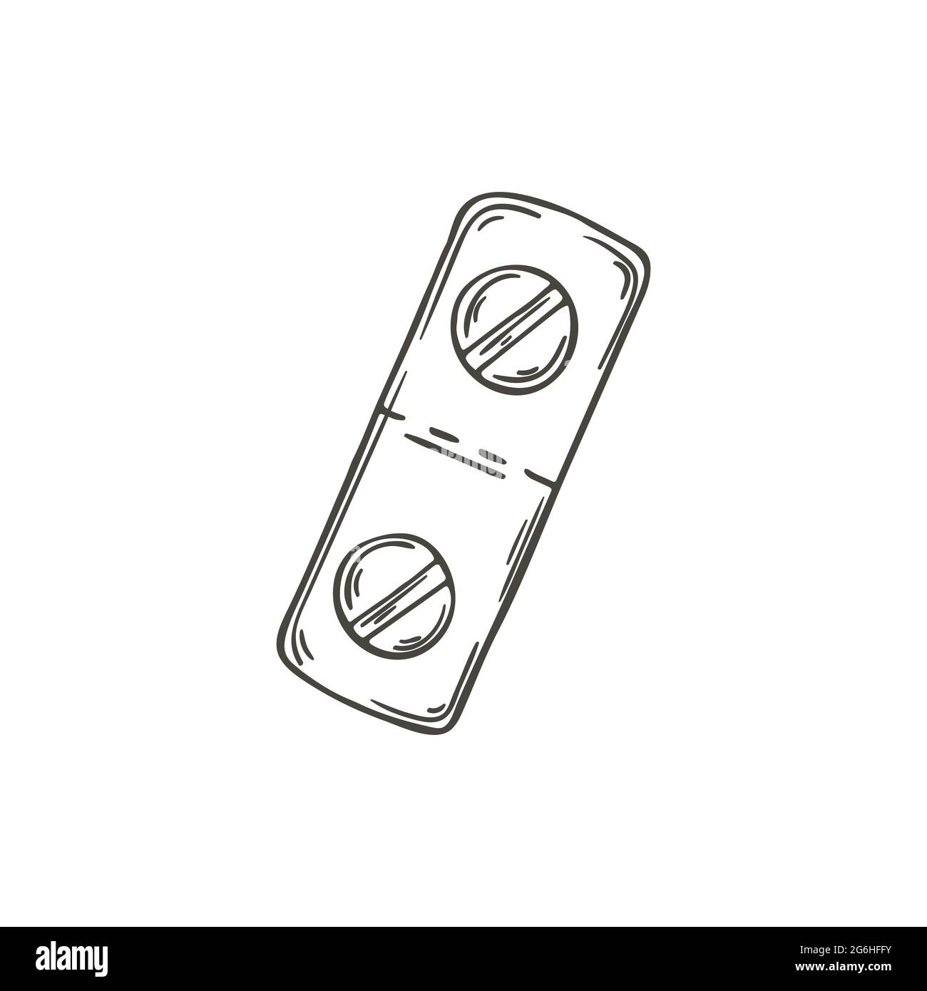 Contour Medical icon. Vector illustration in hand draw style. Image ...