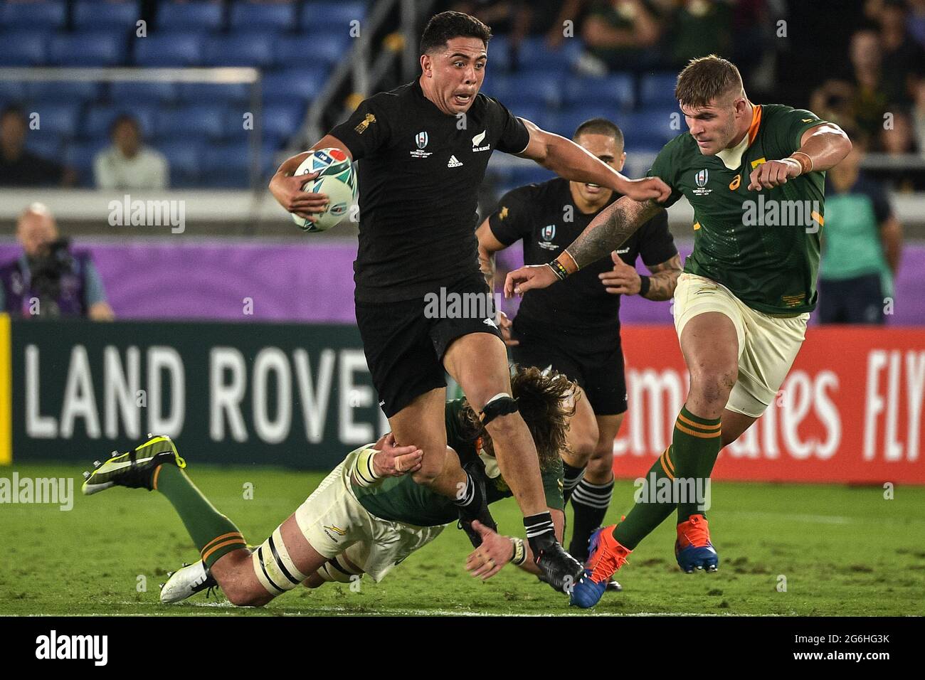 All Blacks player's in action during the Rugby World Cup 2019 between ...