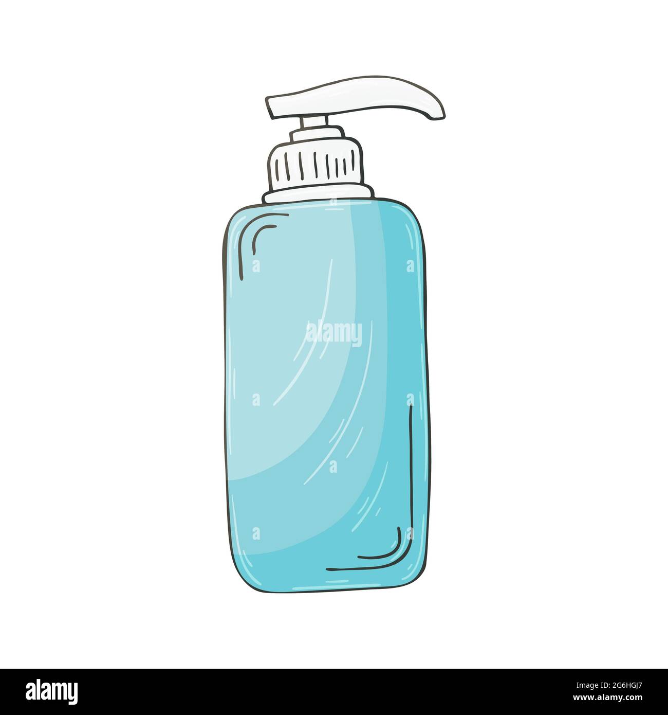 Hand sanitiser illustration Stock Vector Images - Alamy