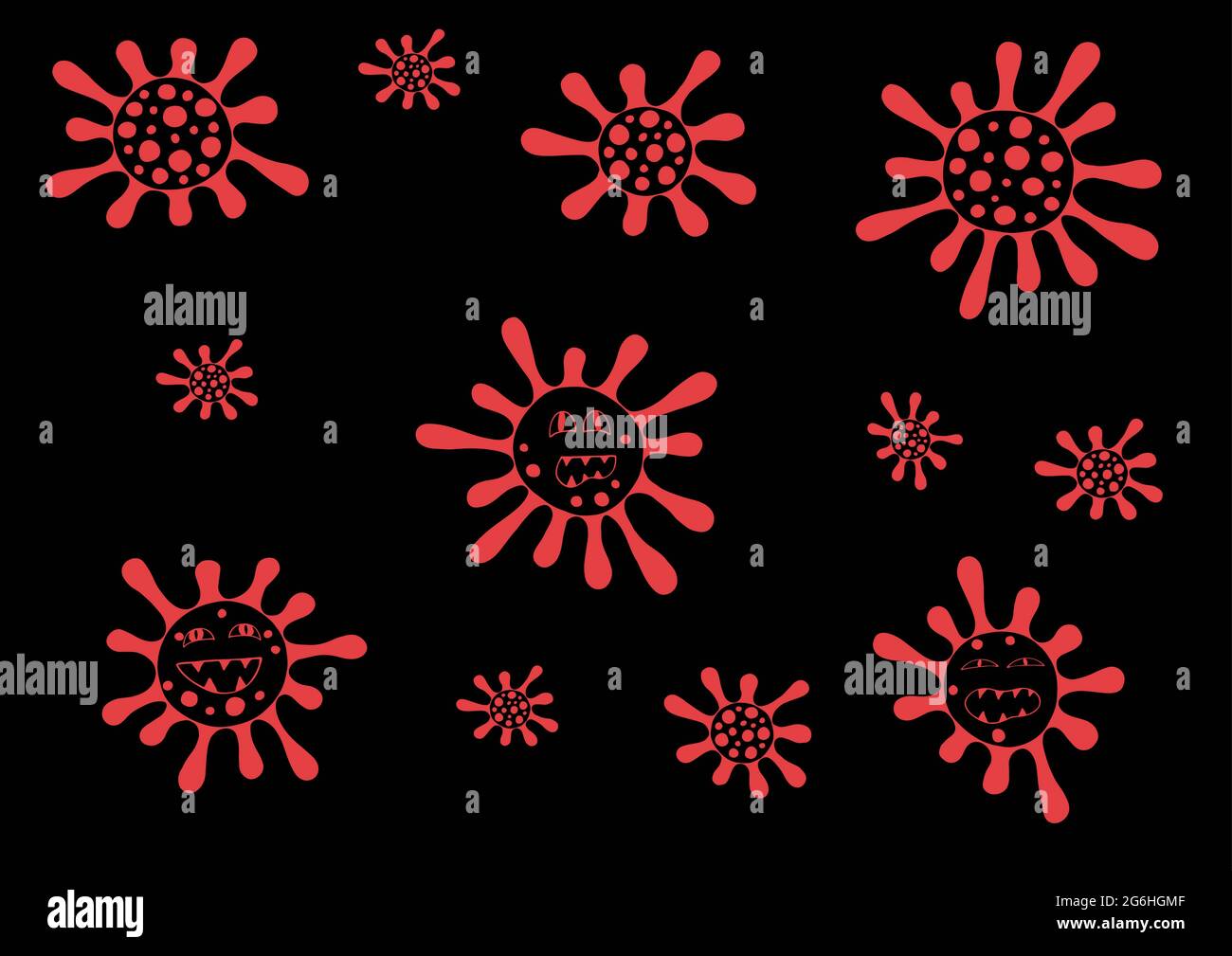 Outbreak coronavirus. Vector of viruses on white background. Bacteria ...