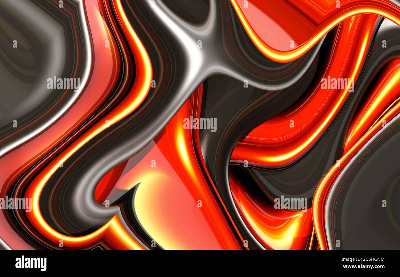 Smooth 3d render flow curves design element creative template digital ...