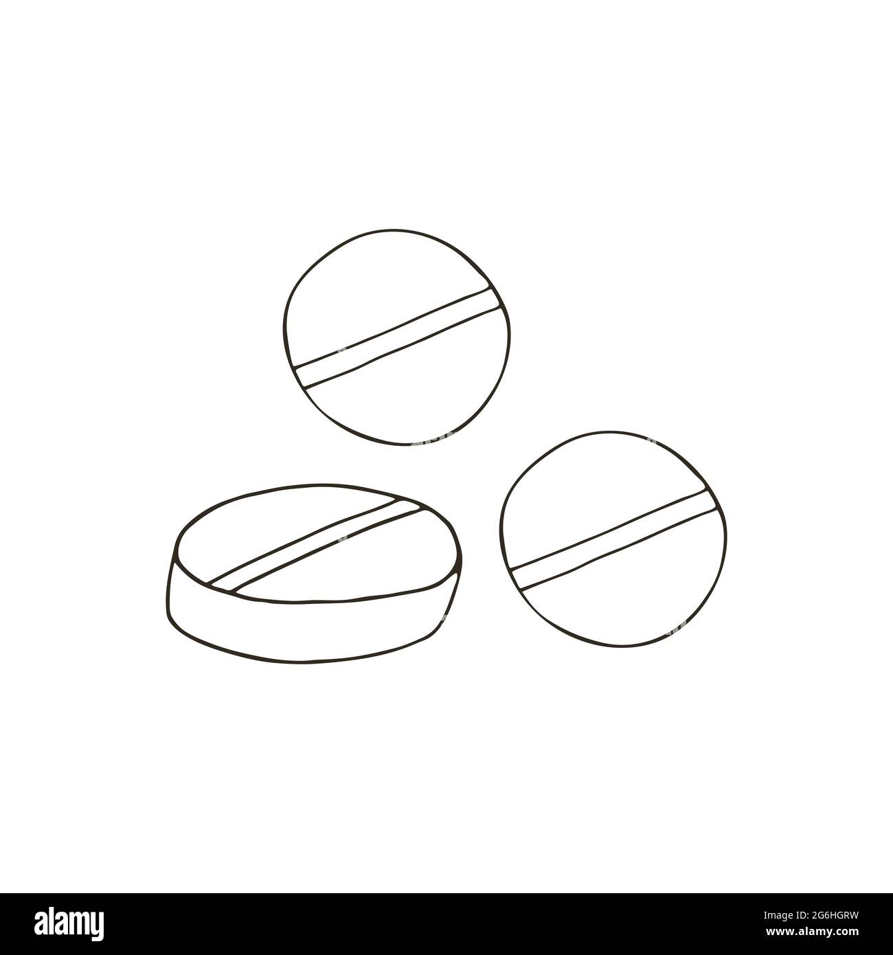 Outline Medical icon. Vector illustration in hand draw style. Image ...