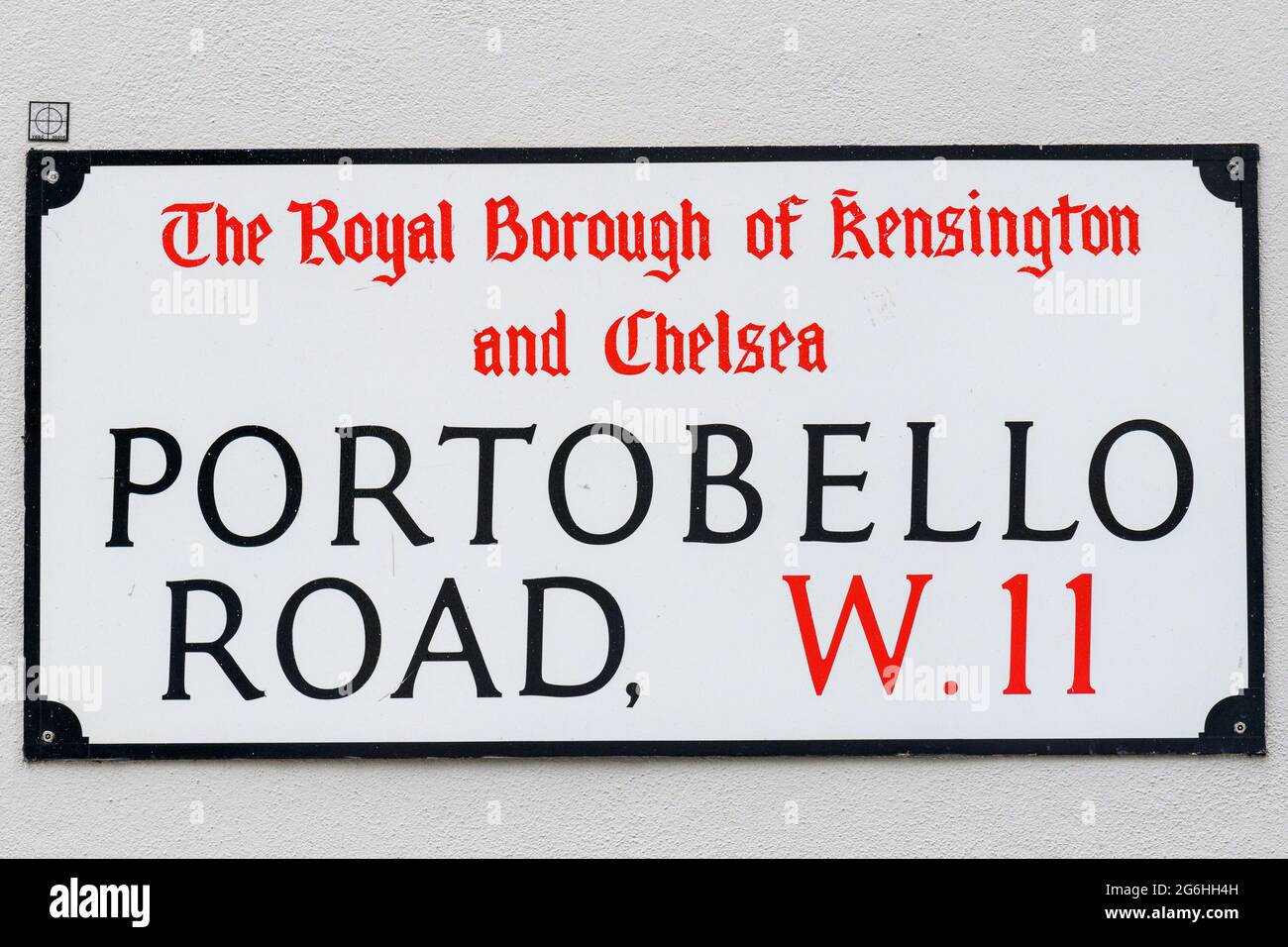 Portobello Road sign in Notting Hill, London Stock Photo - Alamy