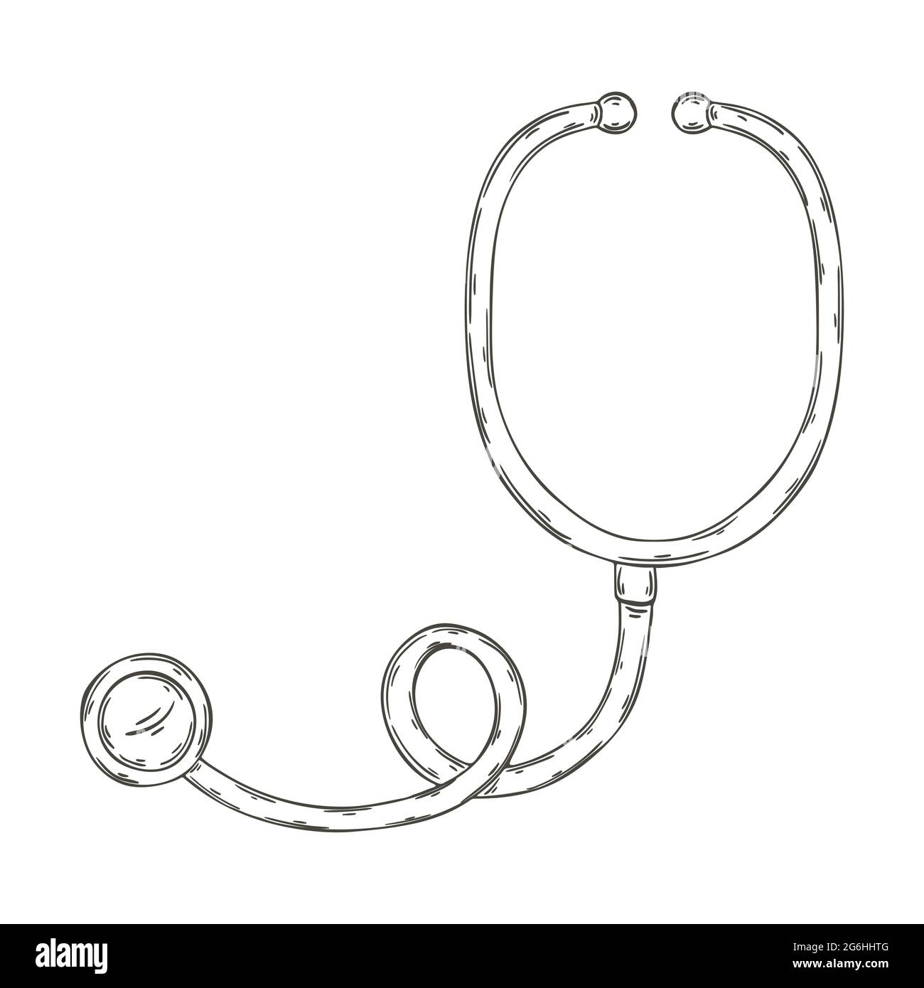 Contour Medical icon. Vector illustration in hand draw style. Image ...