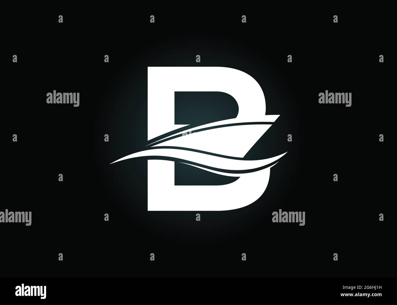 Capital letter B with the ship, cruise, or boat logo design template ...