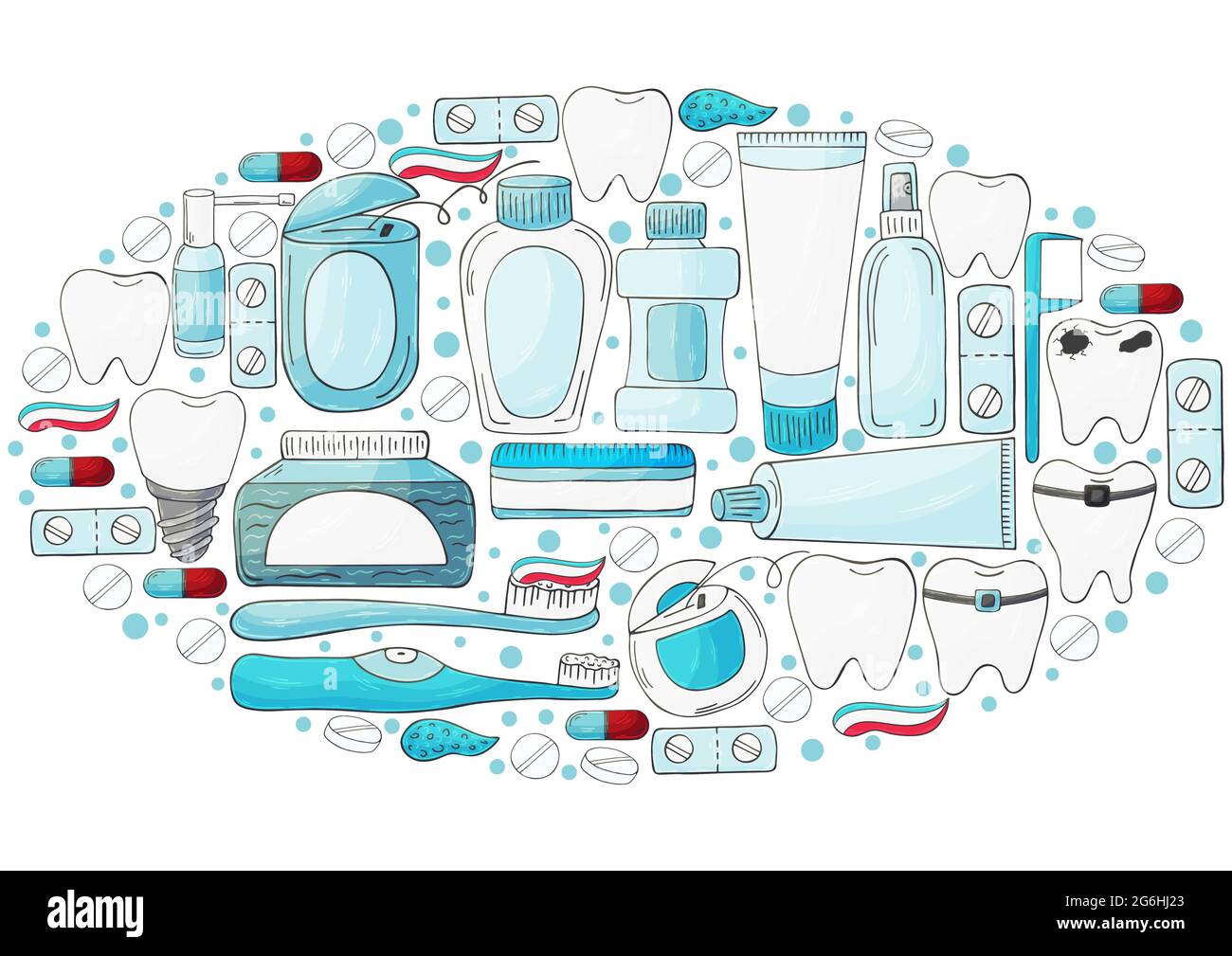 Draw toothbrush cartoon hi-res stock photography and images - Alamy