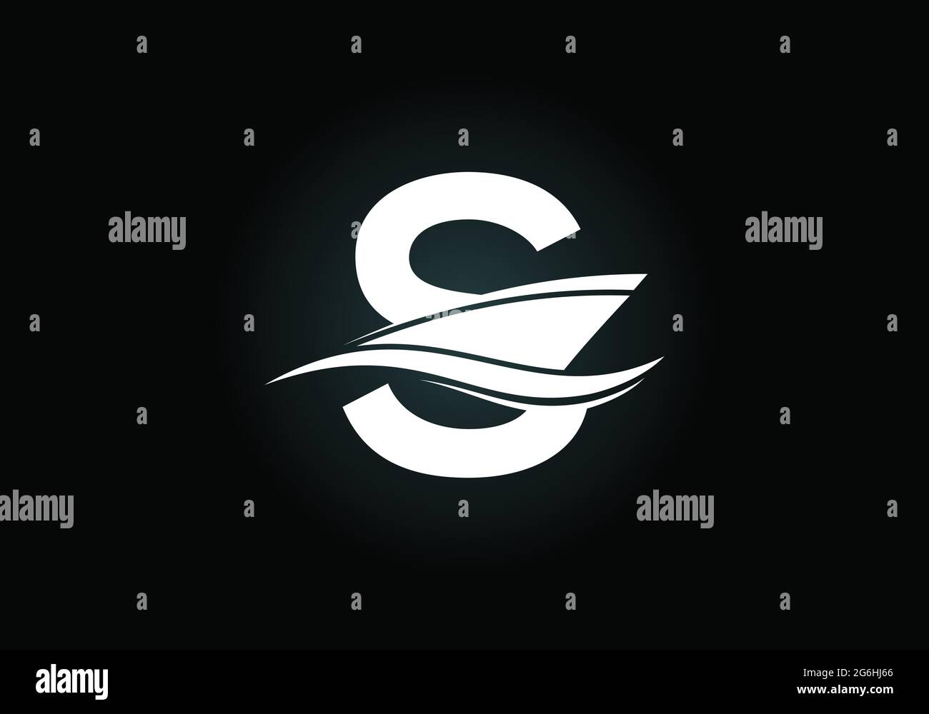 Capital letter S with the ship, cruise, or boat logo design template ...