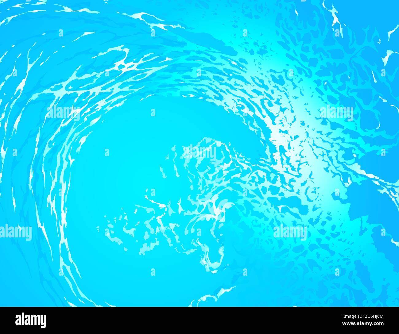 3D water splash vortex. Mousturizing bright aqua wave underwater sea ...