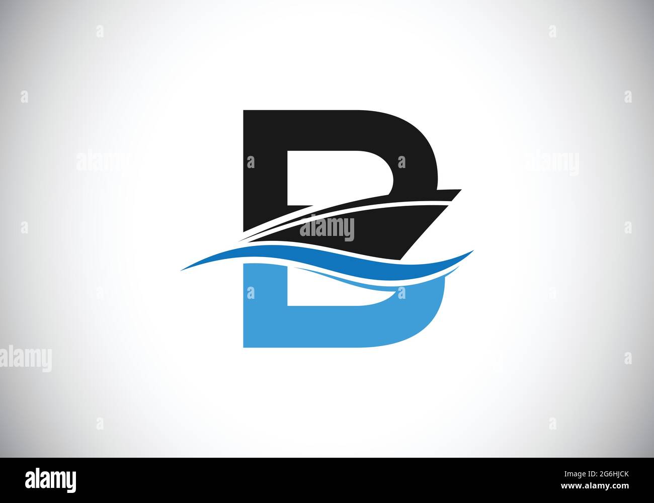 Capital letter B with the ship, cruise, or boat logo design template ...