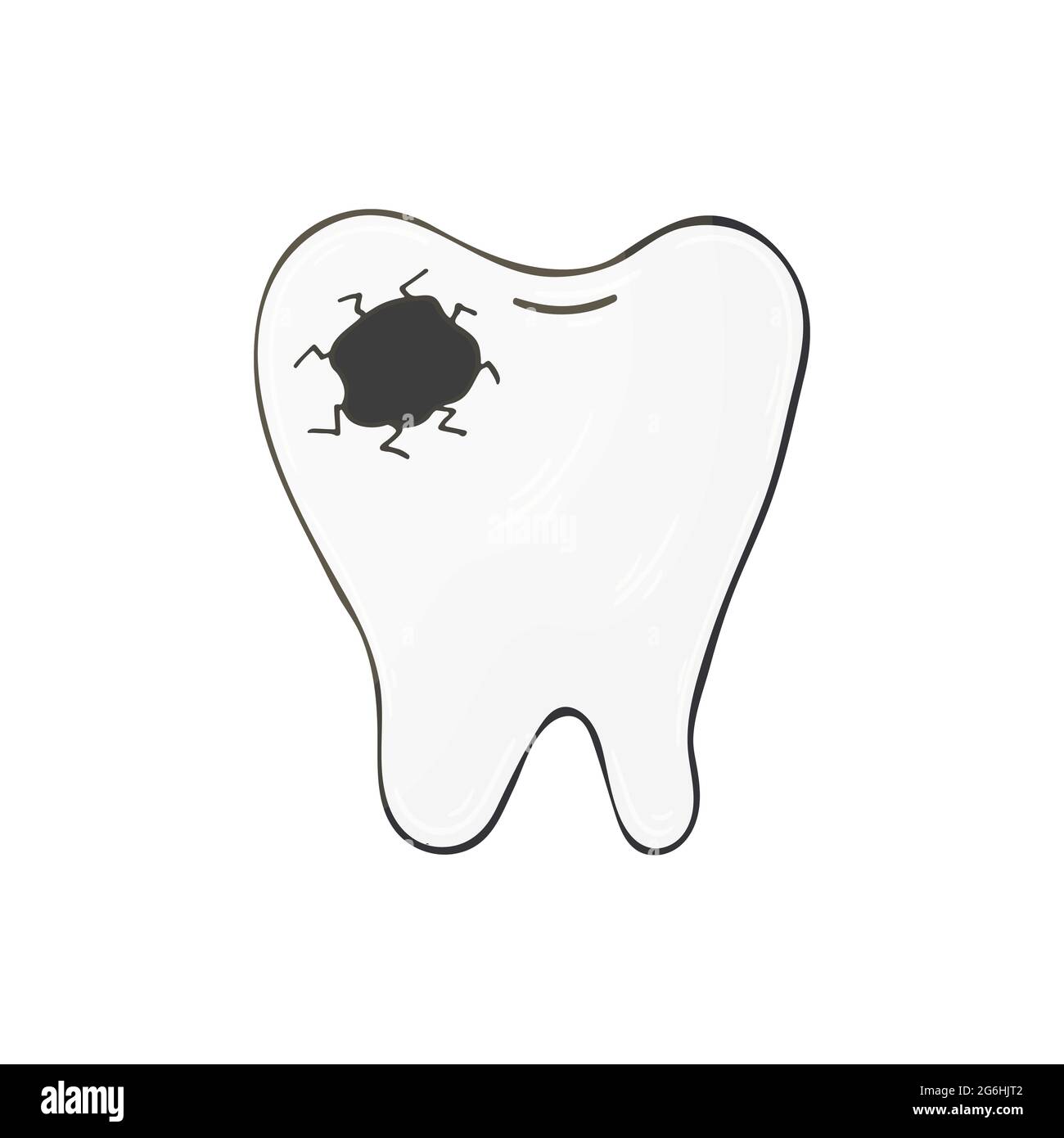 Bacteria in tooth cavity Stock Vector Images - Alamy
