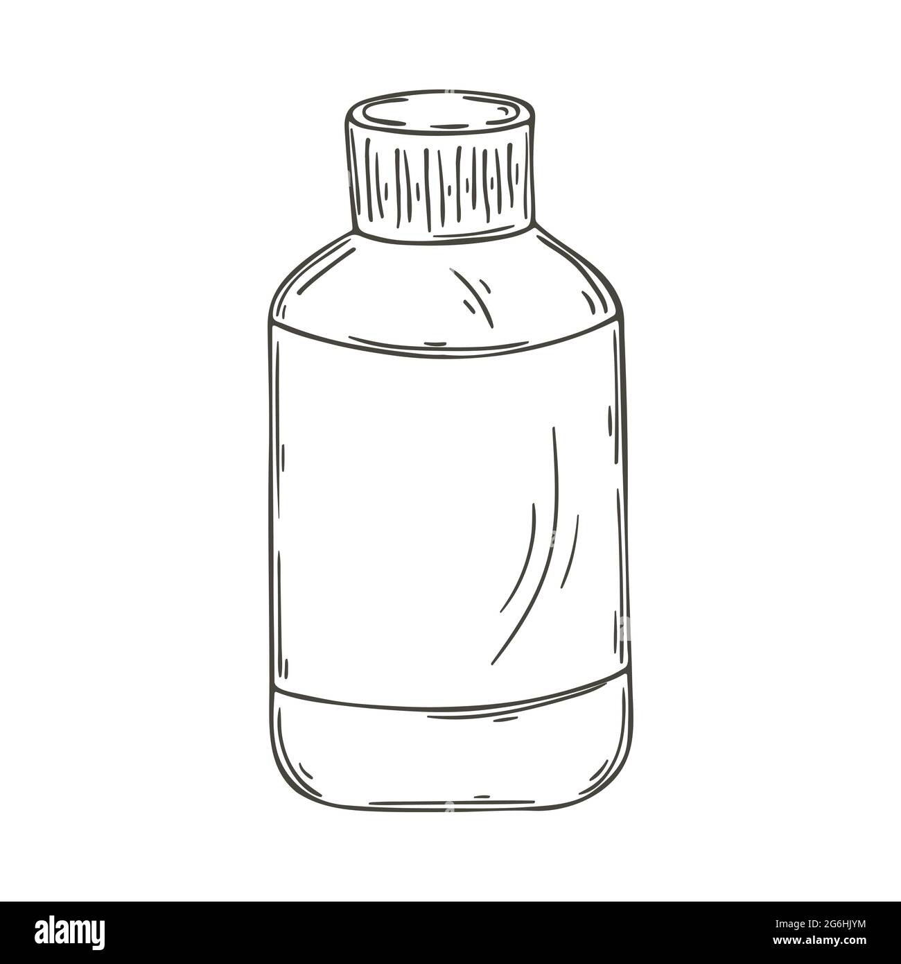 Contour Medical icon. Vector illustration in hand draw style. Isolated ...