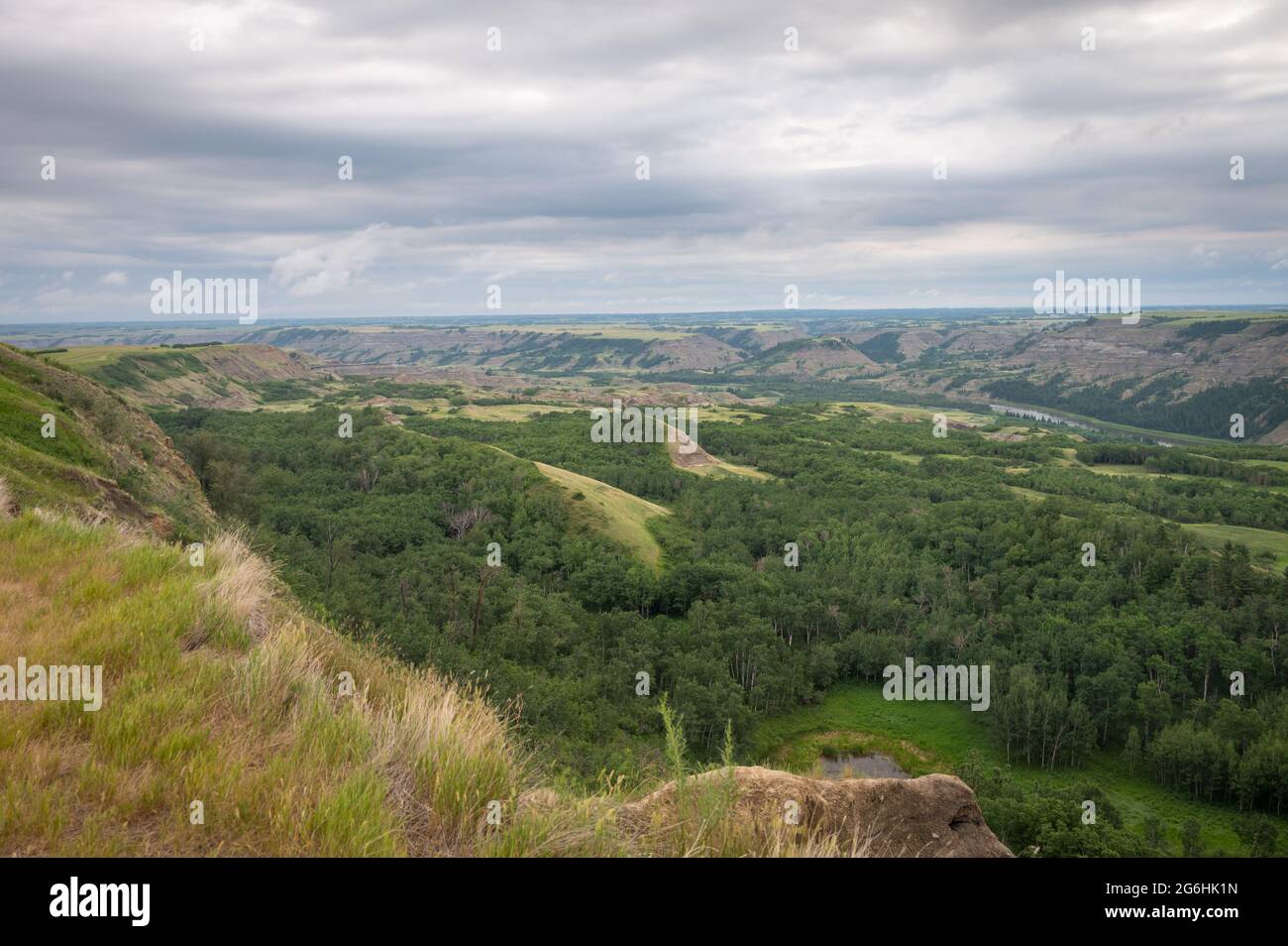 View at Dry Island Buffalo Jump, a traditional site for the indigenous ...