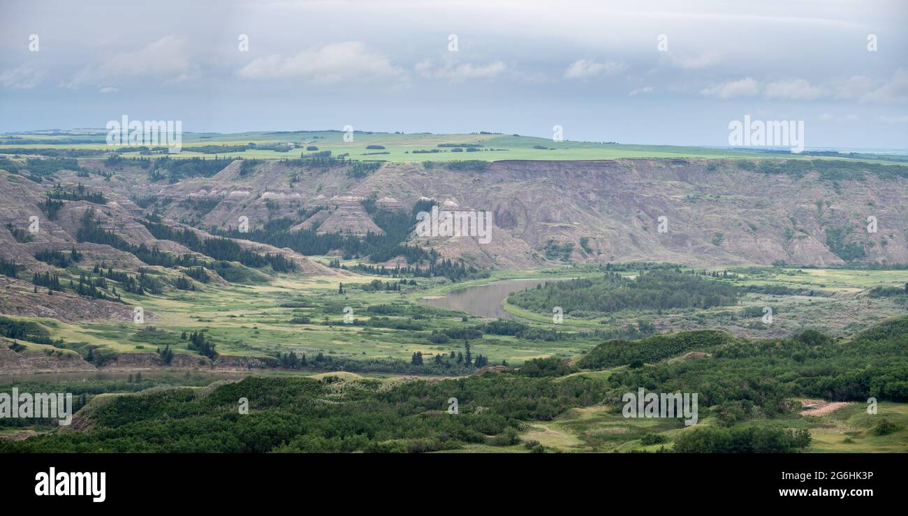 View at Dry Island Buffalo Jump, a traditional site for the indigenous ...