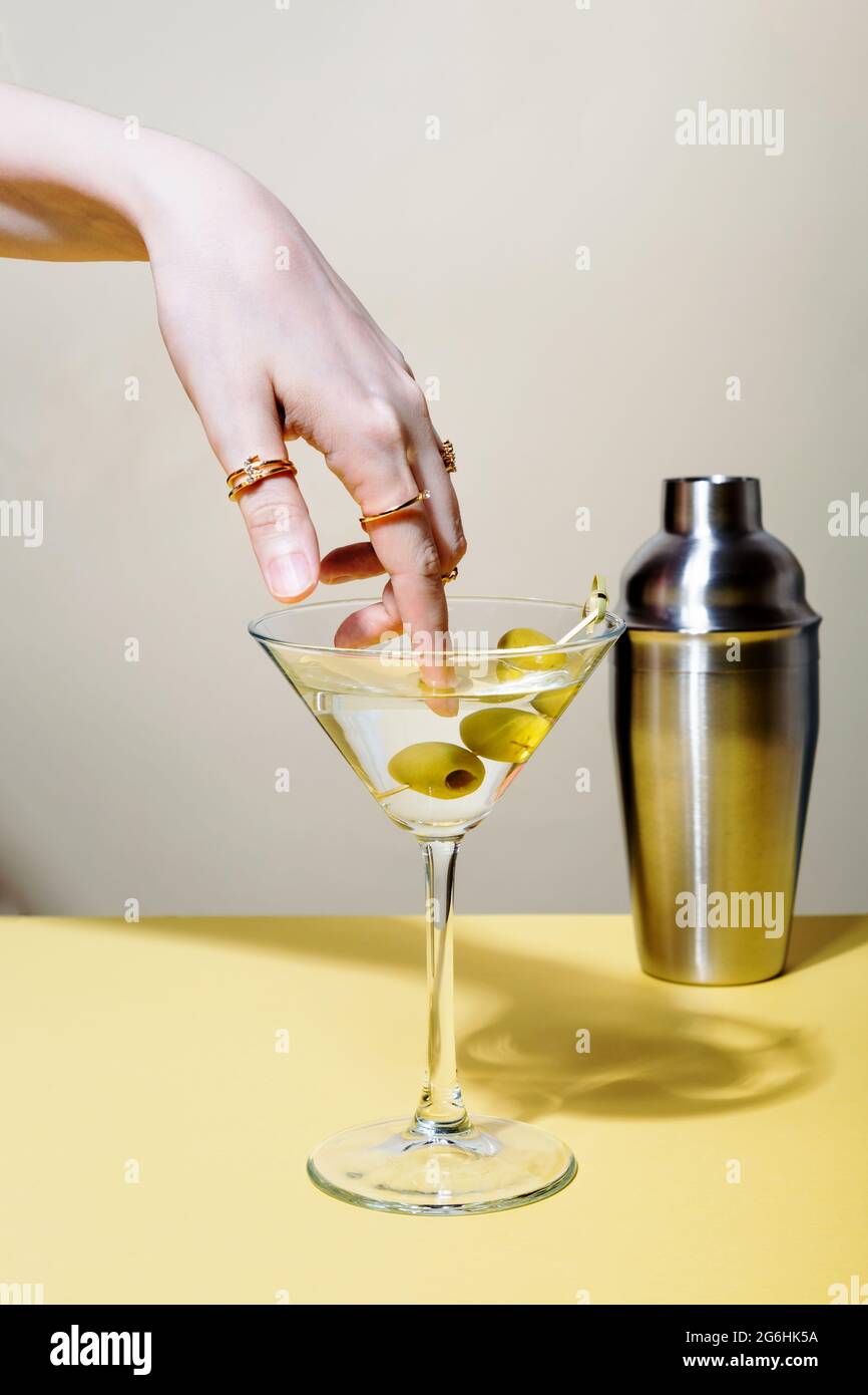 Woman martini glass in hi-res stock photography and images - Alamy