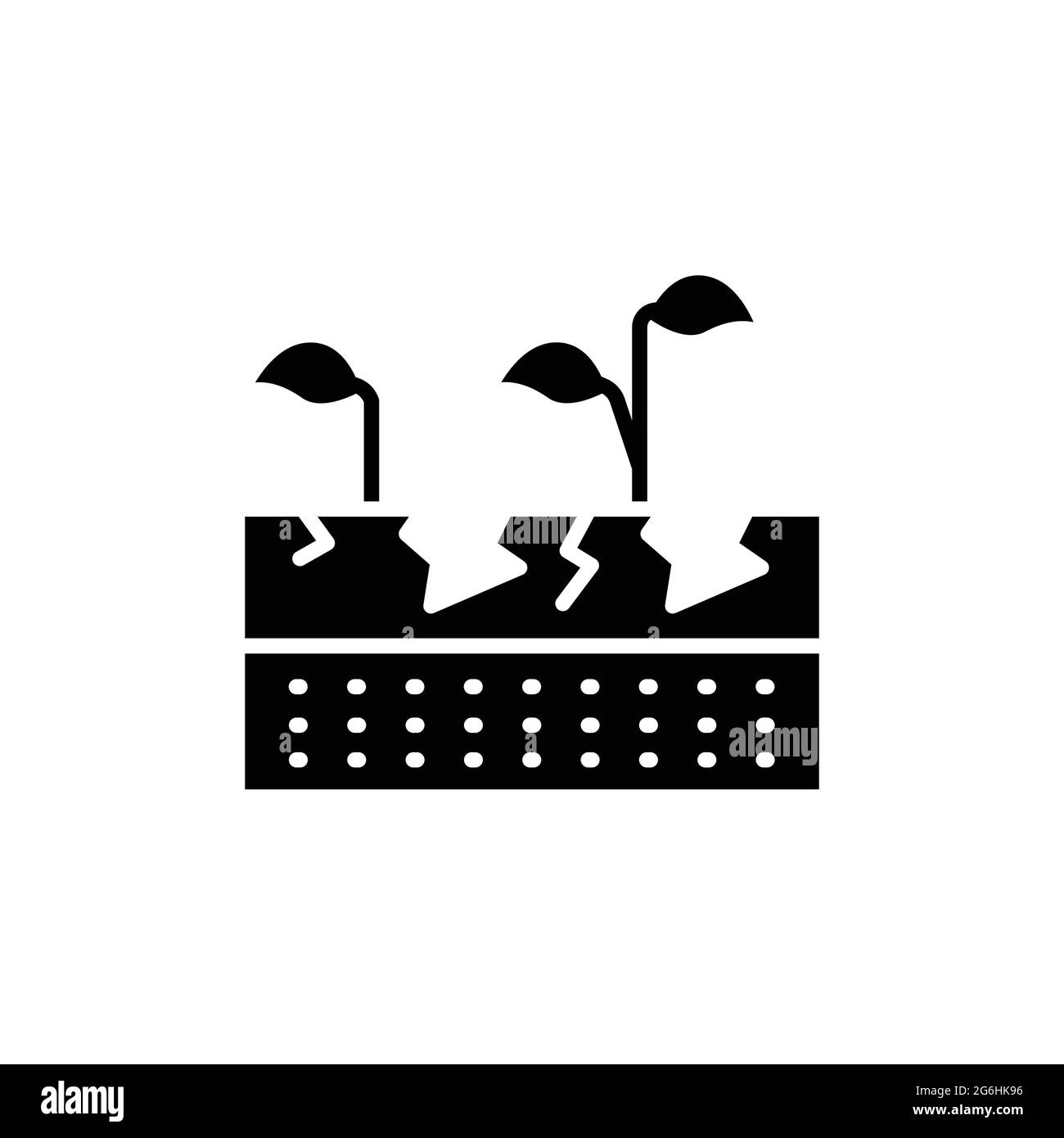 Dry Ground Color Line Icon Isolated Vector Element Outline Pictogram For Web Page Mobile App