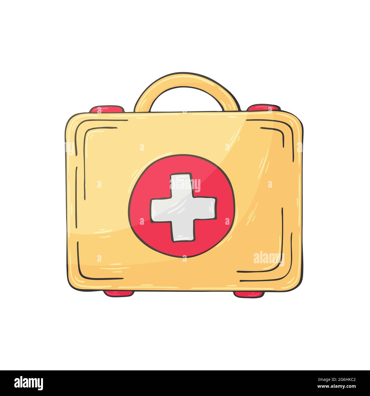Medical icon. Vector illustration in hand draw style. Image isolated on ...