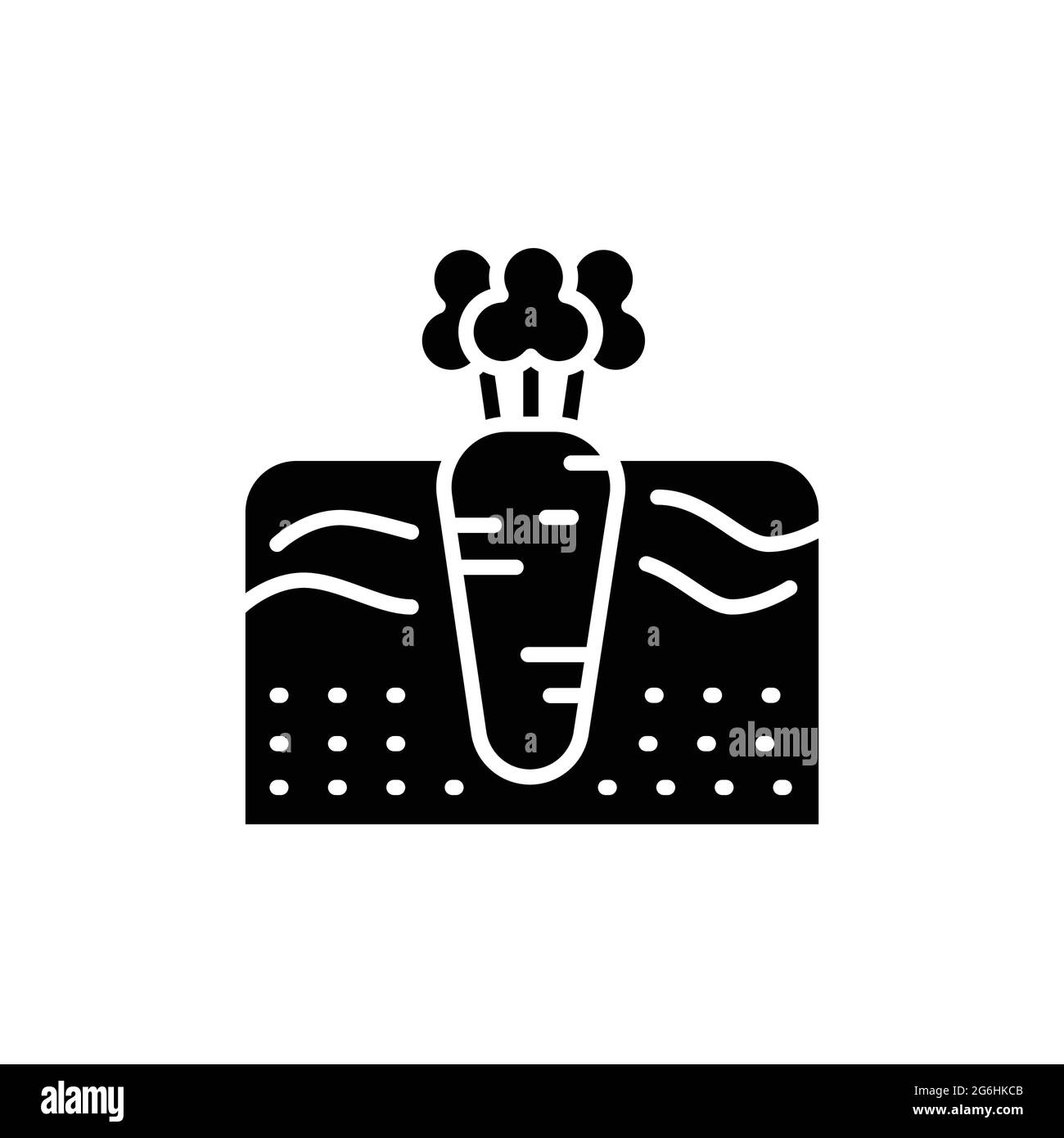 Growing carrot color line icon. Isolated vector element. Outline ...