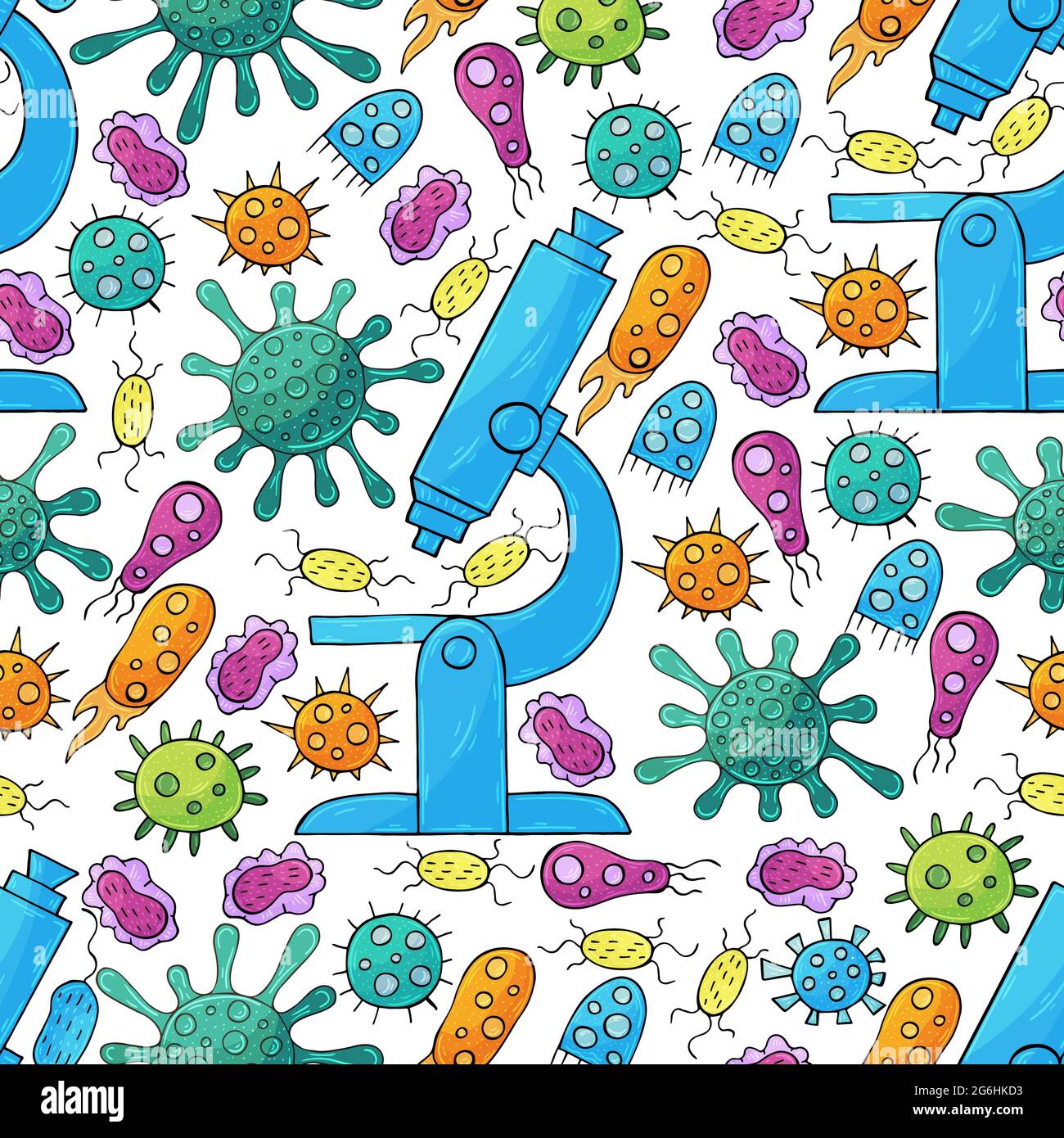Lactobacillus bacteria microscope Stock Vector Images - Alamy