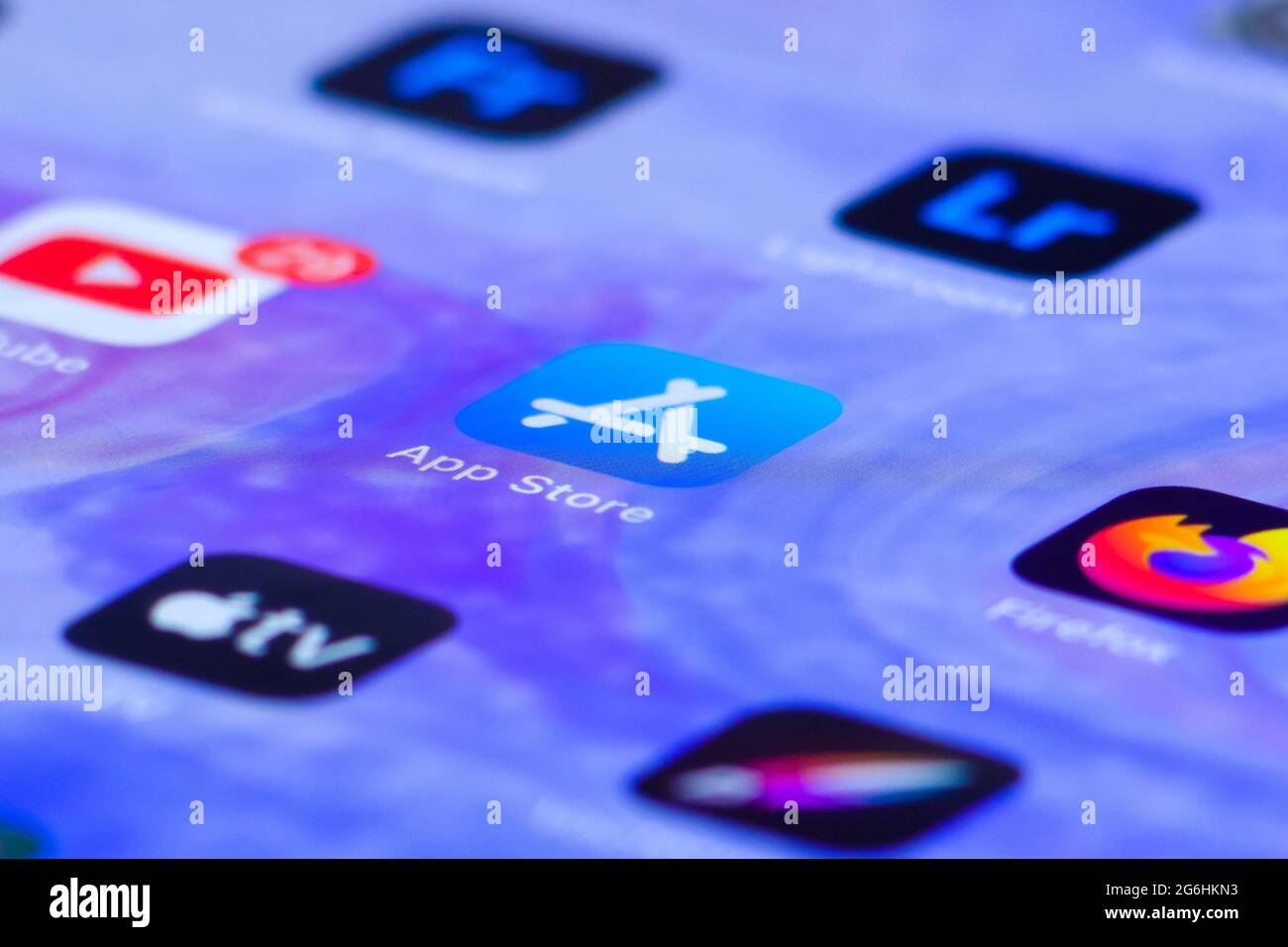 App Store application opening on the iPad screen. Berlin, Germany, June ...