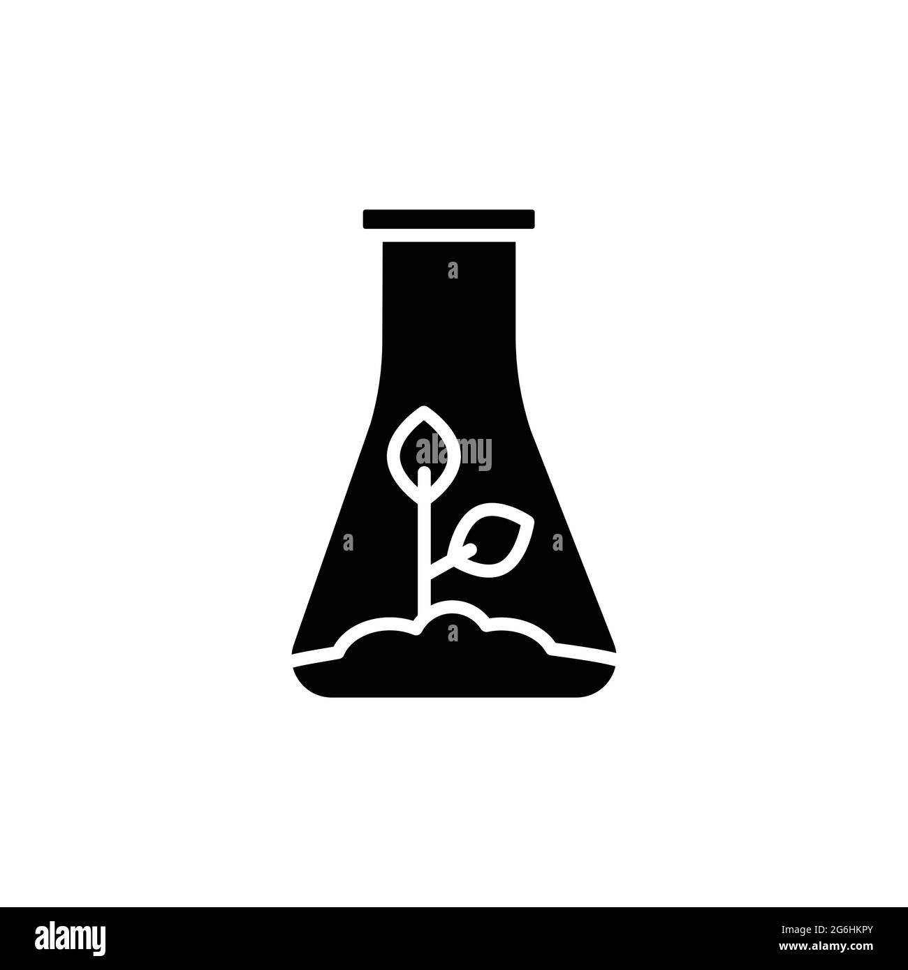 Growing plants in vitro color line icon. Isolated vector element ...