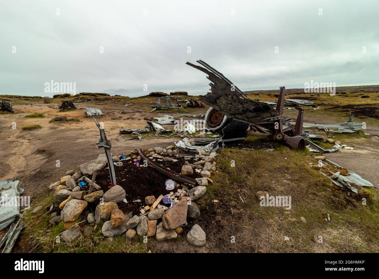 B29 OVEREXPOSED Crash Site in Peak District England Stock Photo - Alamy